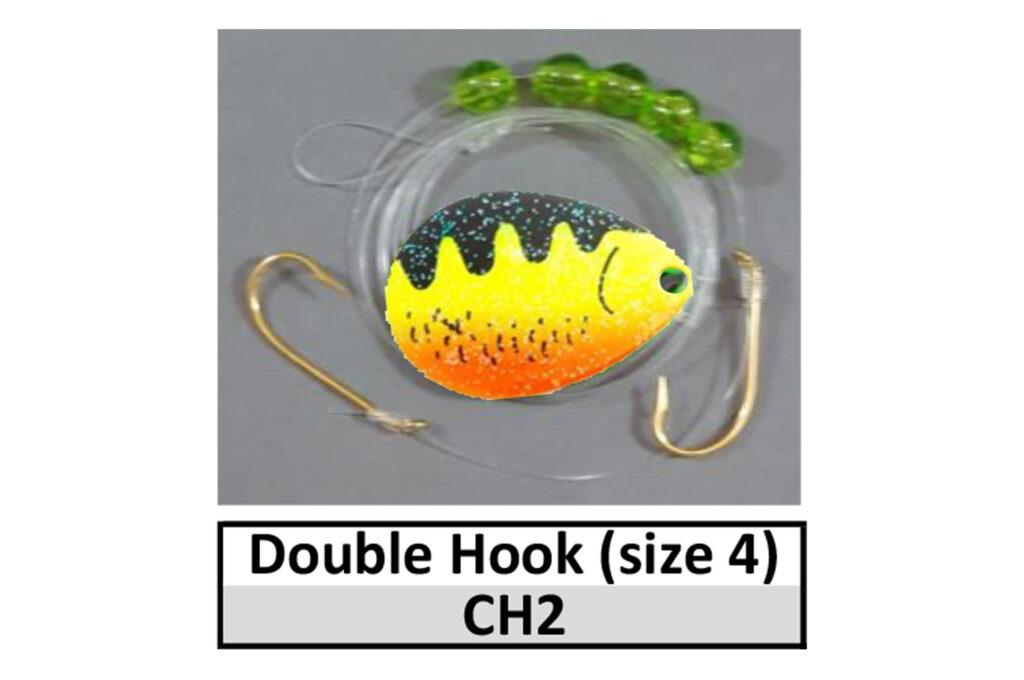 Basic 2 Hook Mono 36″ Lead Crawler Harness - D&B Fishing